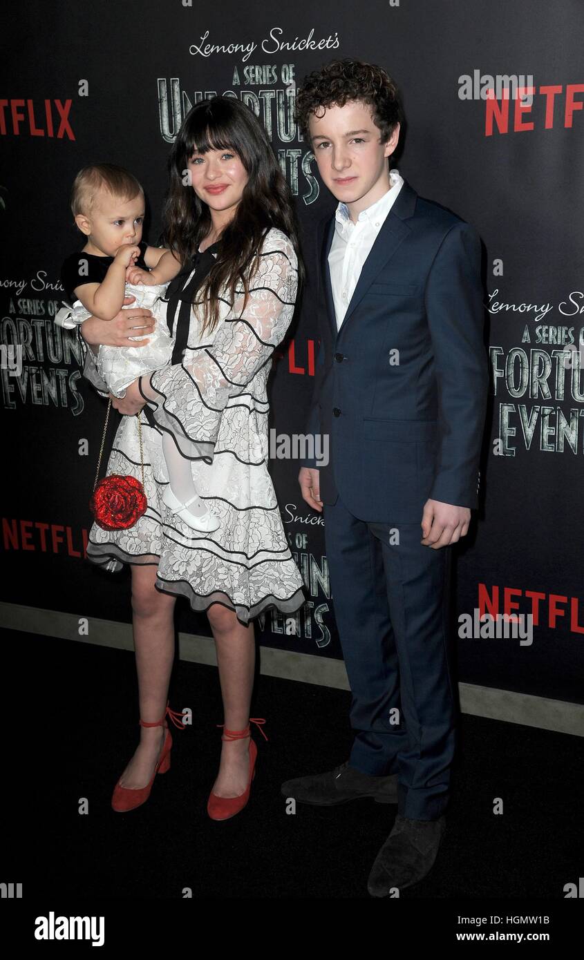 New York, USA. 11th Jan, 2017. Presley Smith, Malina Weissman, Louis ...