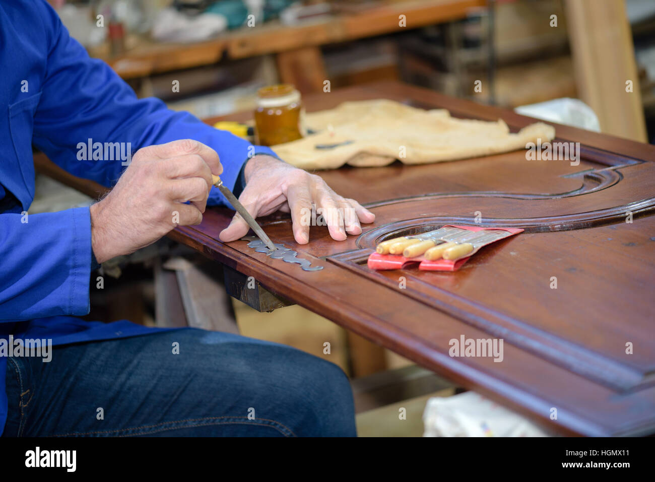 cabinet maker at work Stock Photo - Alamy
