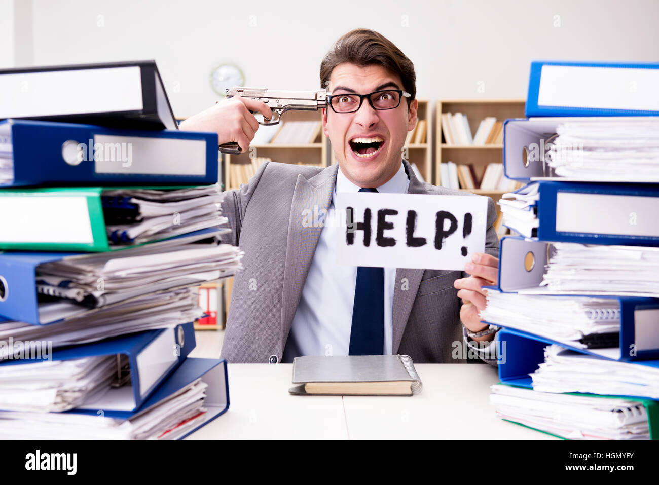 Busy businessman asking for help with work Stock Photo - Alamy