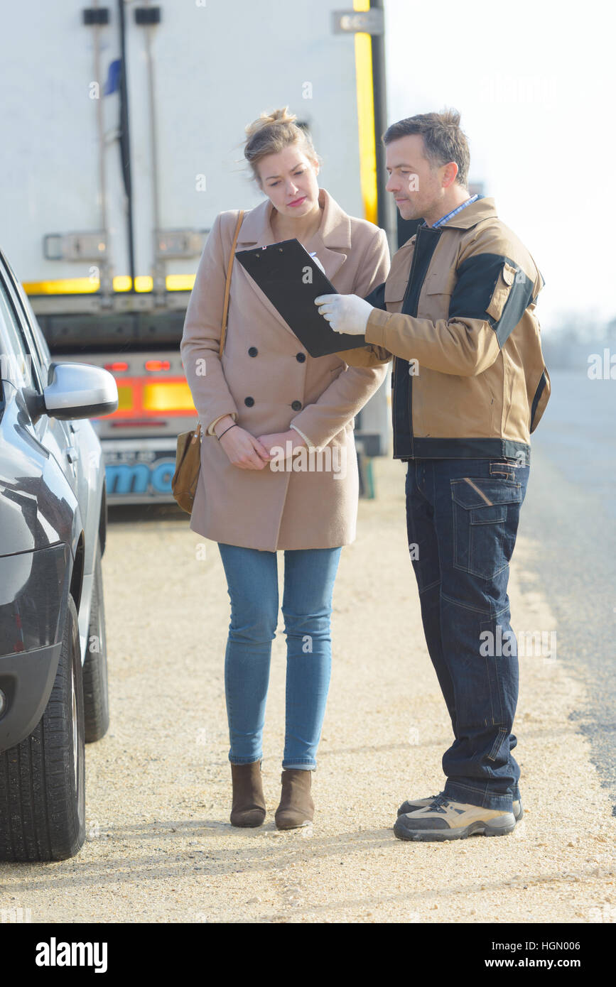 conversation on the road Stock Photo - Alamy