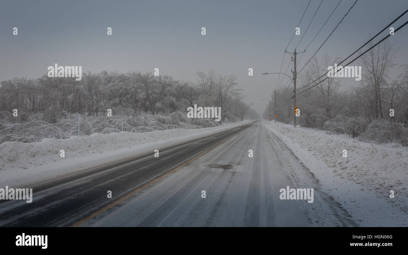 Dangerous road conditions hi-res stock photography and images - Alamy