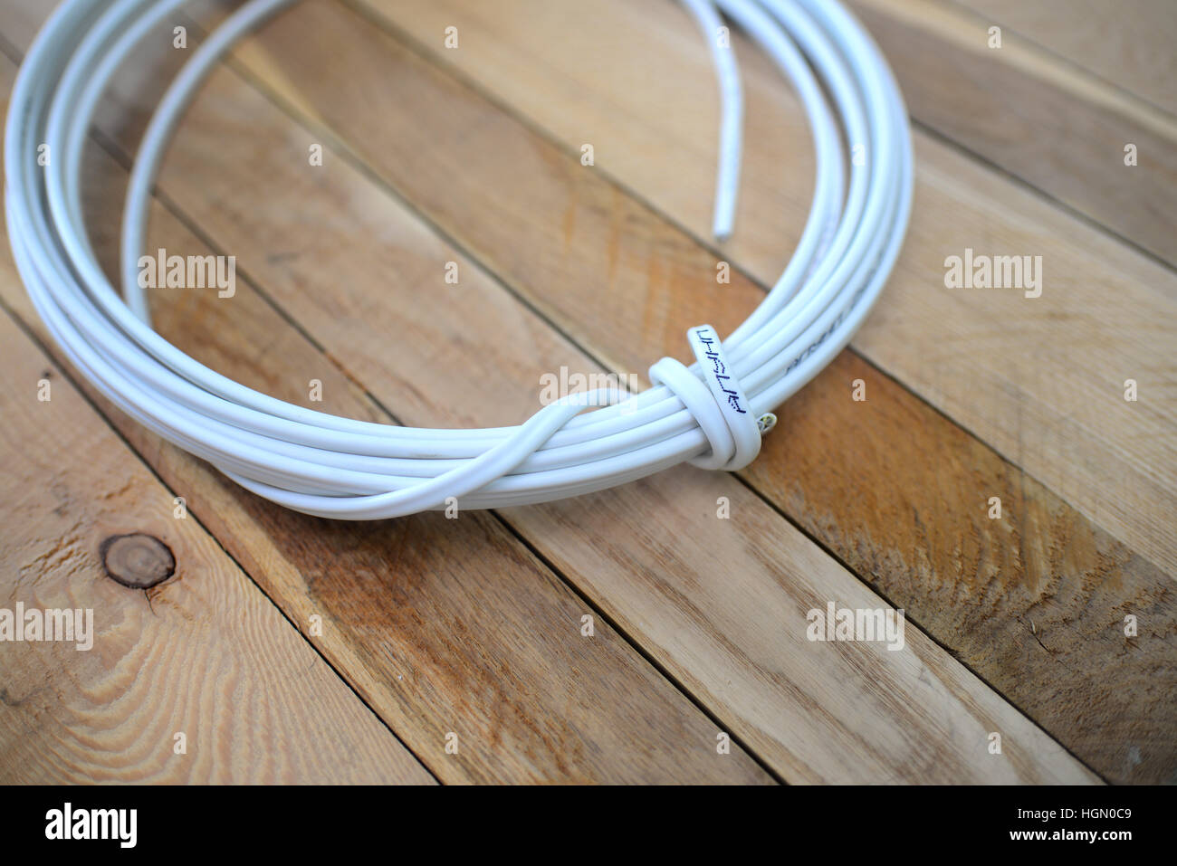 Wooden cable roll hi-res stock photography and images - Alamy