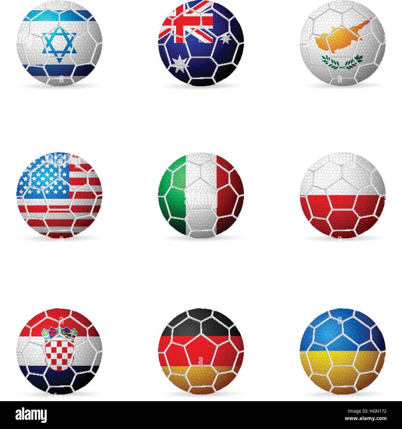 Soccer ball flag on a white background Stock Vector Image & Art - Alamy