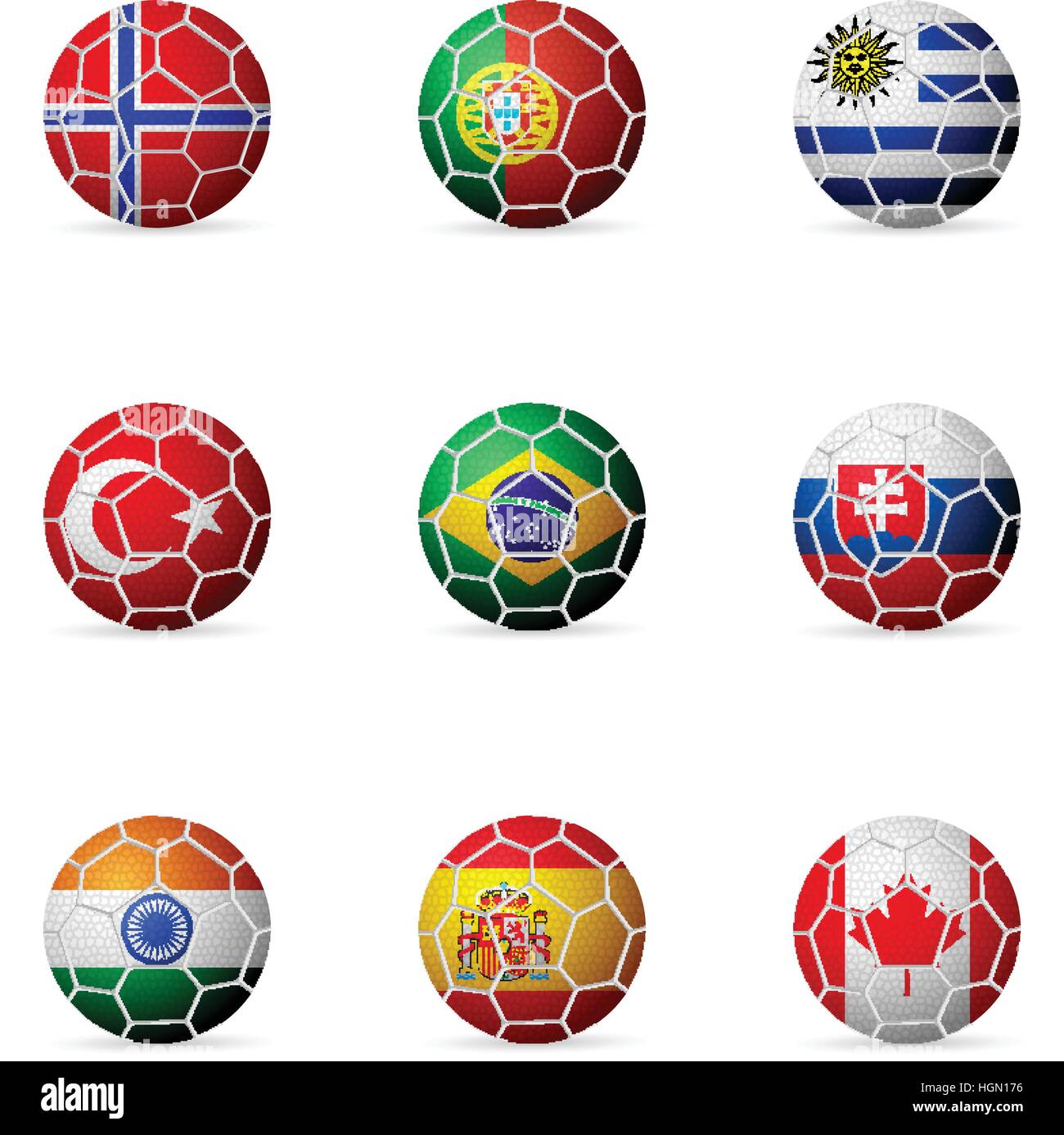 Uruguay flag on soccer Stock Vector Images - Alamy