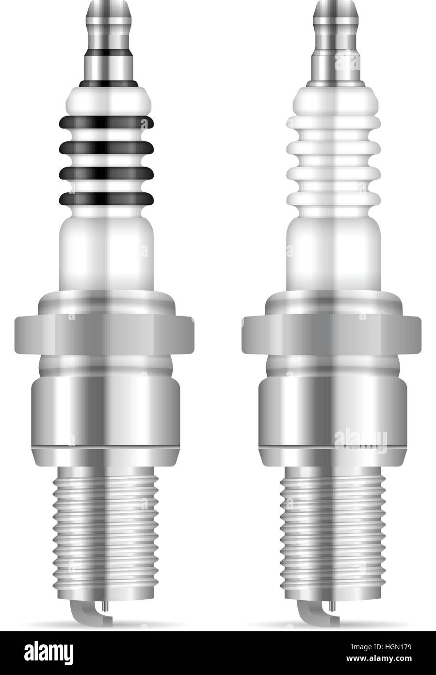 Spark plug on a white background Stock Vector Image & Art - Alamy