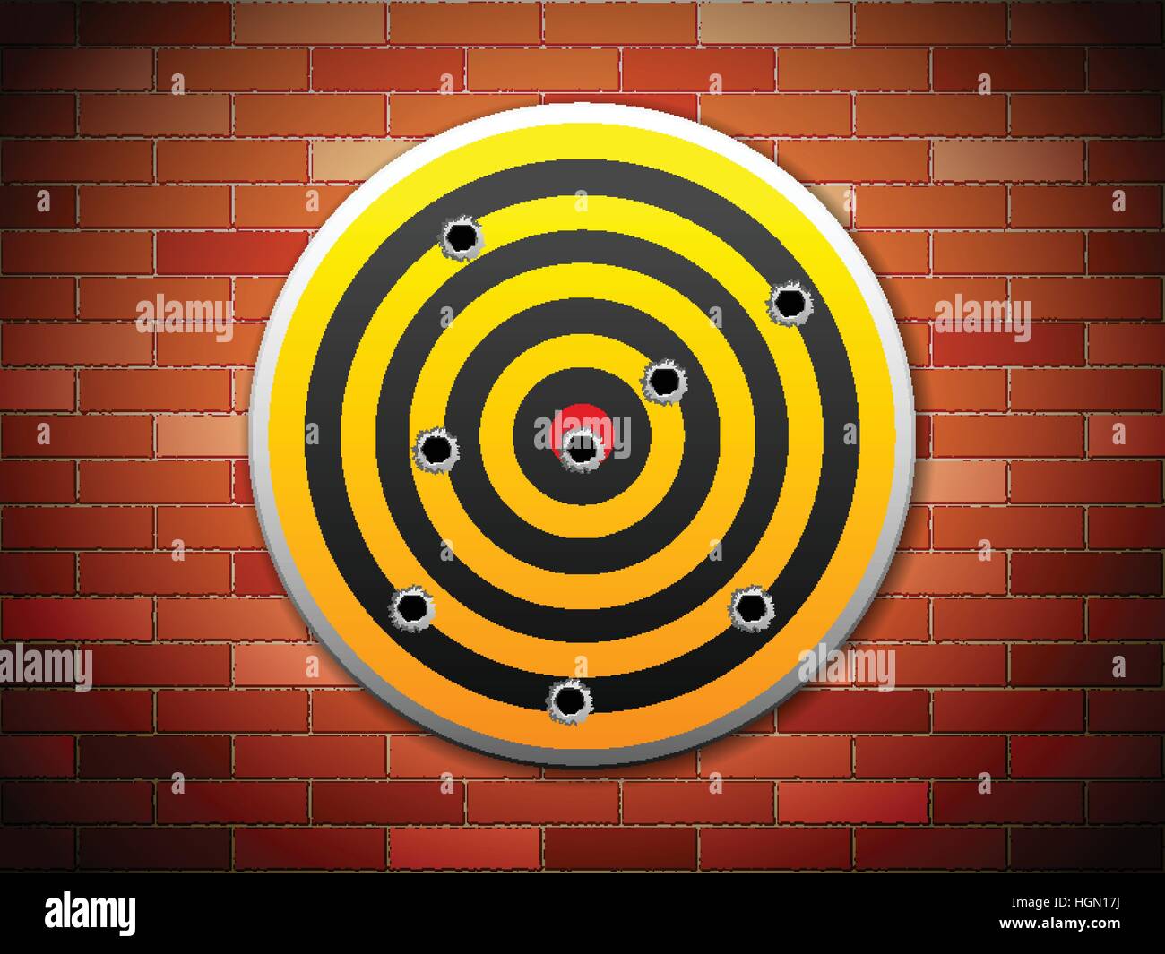 Bullet holes on the wall Stock Vector Images - Alamy