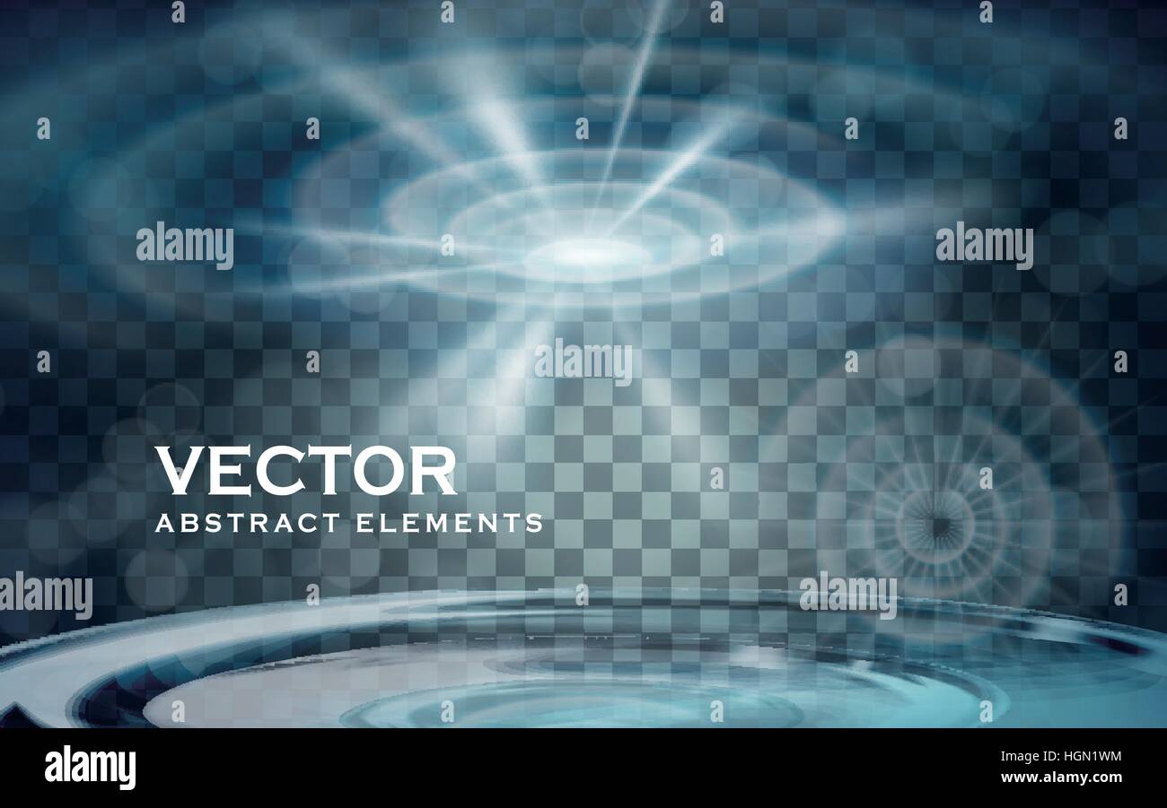 mysterious sonic wave elements facing each other, transparent ...