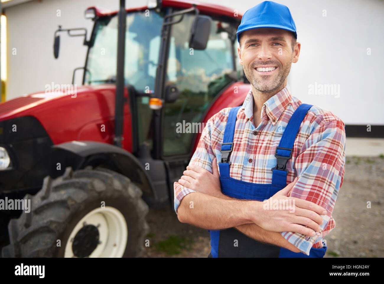 Successful farmer on his farm Stock Photo - Alamy