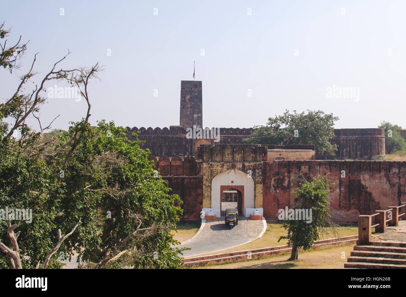 Architectural construction a fort Djaygarh in Jaipur India,a fort ...