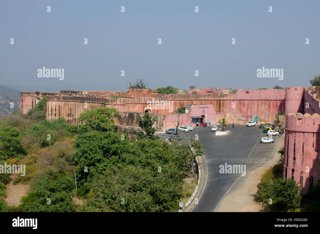 Architectural construction a fort Djaygarh in Jaipur India,a fort ...