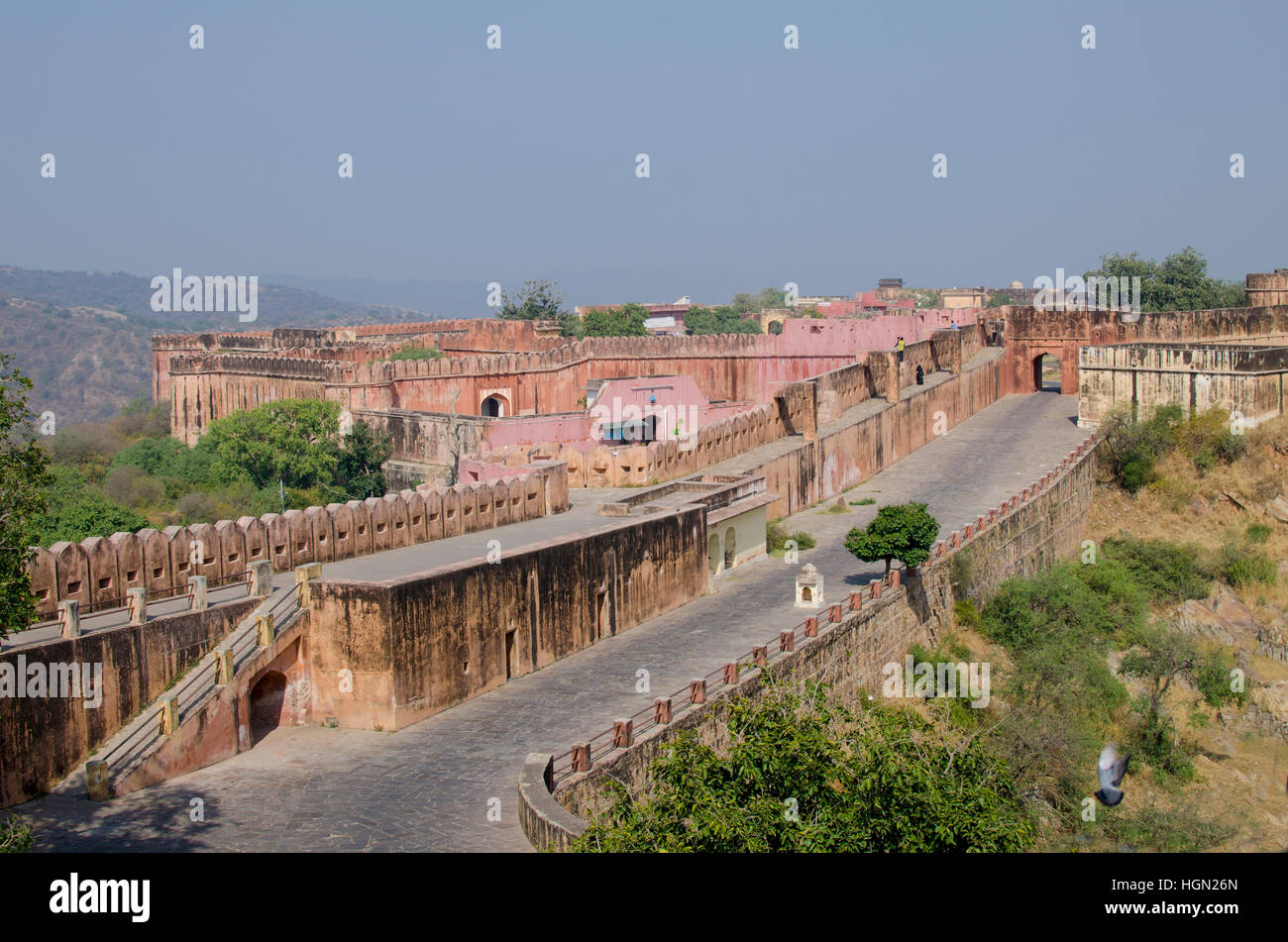 Architectural construction a fort Djaygarh in Jaipur India,a fort ...
