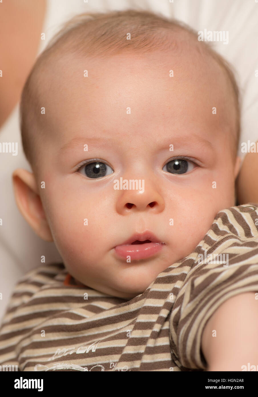 Portrait of a baby at home in her room, France Stock Photo - Alamy