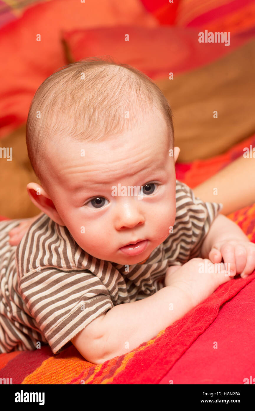 Portrait of a baby at home in her room, France Stock Photo - Alamy