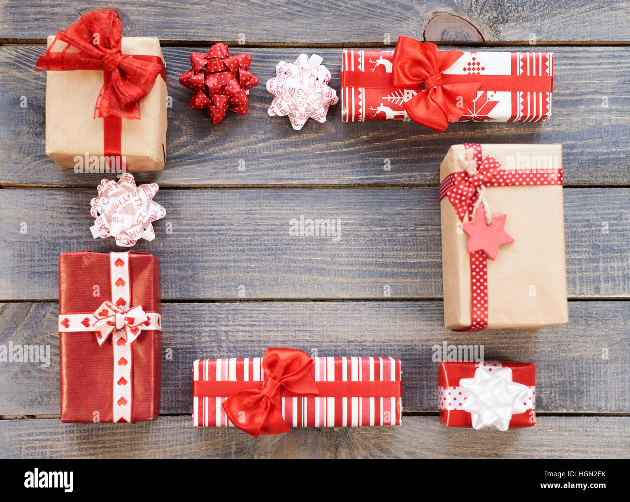 Christmas wrapped present square hi-res stock photography and images ...