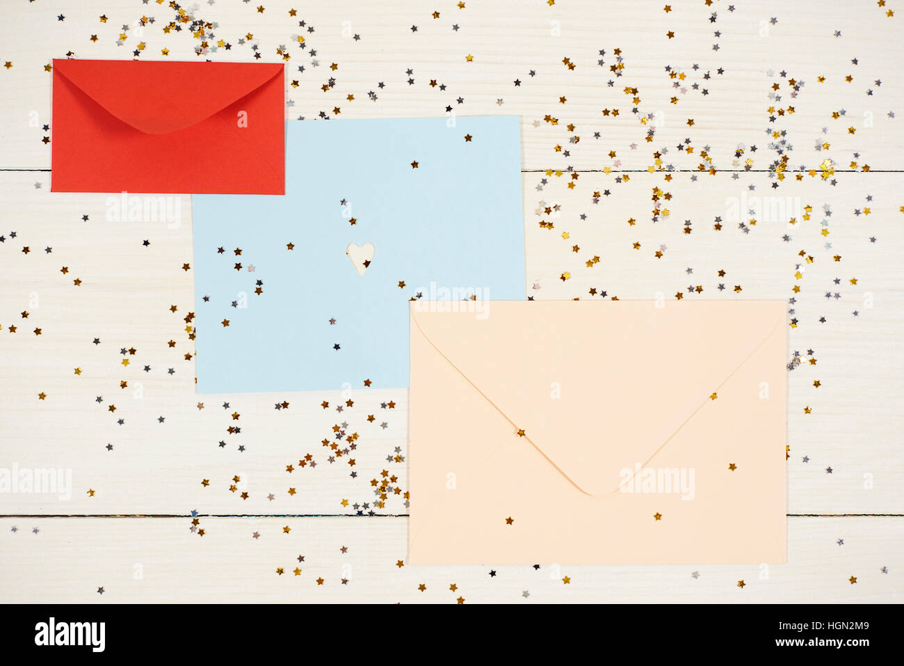 Three different size of colorful envelopes Stock Photo - Alamy