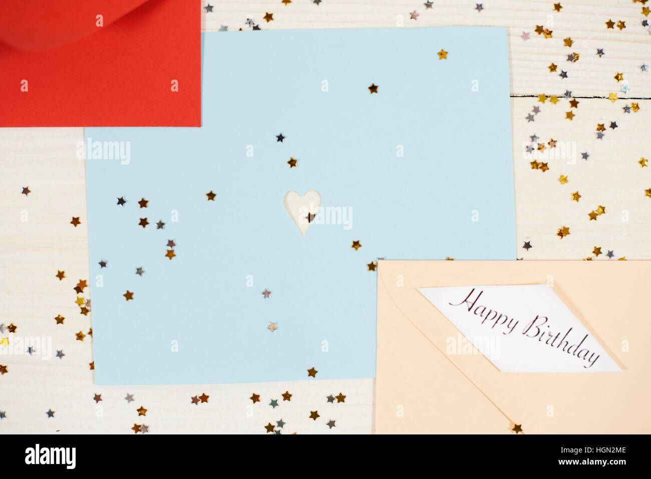 Photography of birthday notes with decorations Stock Photo - Alamy