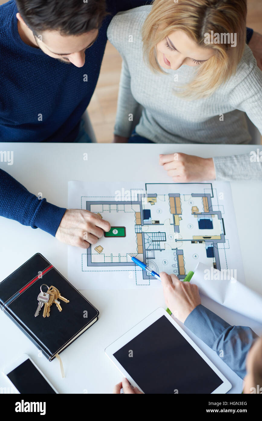 Plan of new house directly above Stock Photo - Alamy