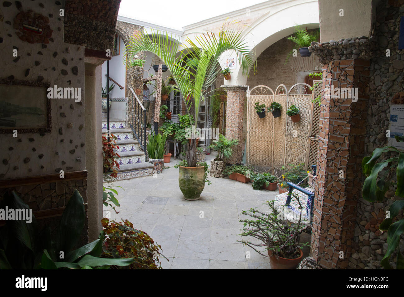Tarifa Andalucia Spain Casco antiguo house interior in old town winter ...