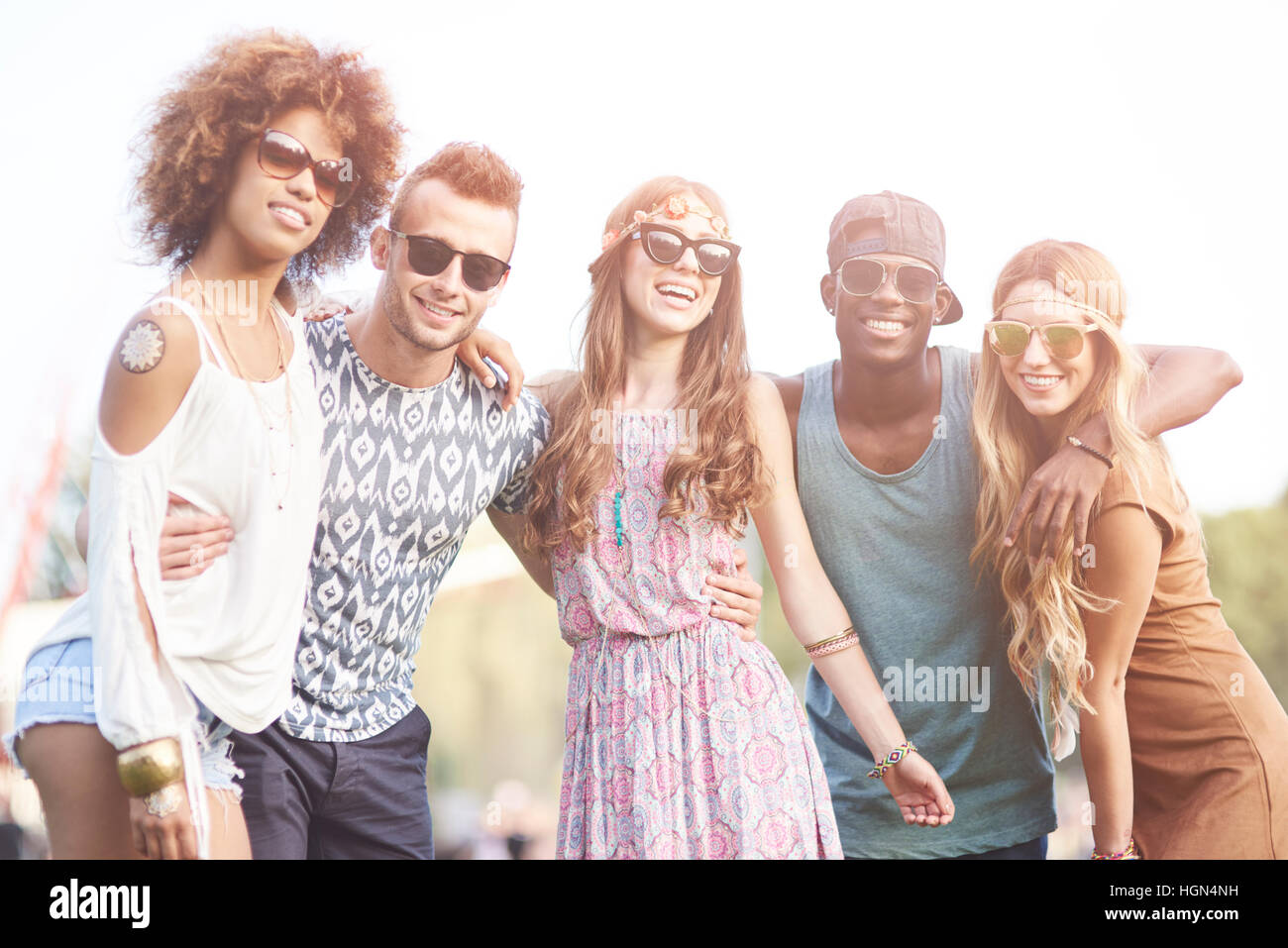 Portrait of young and good friends Stock Photo - Alamy