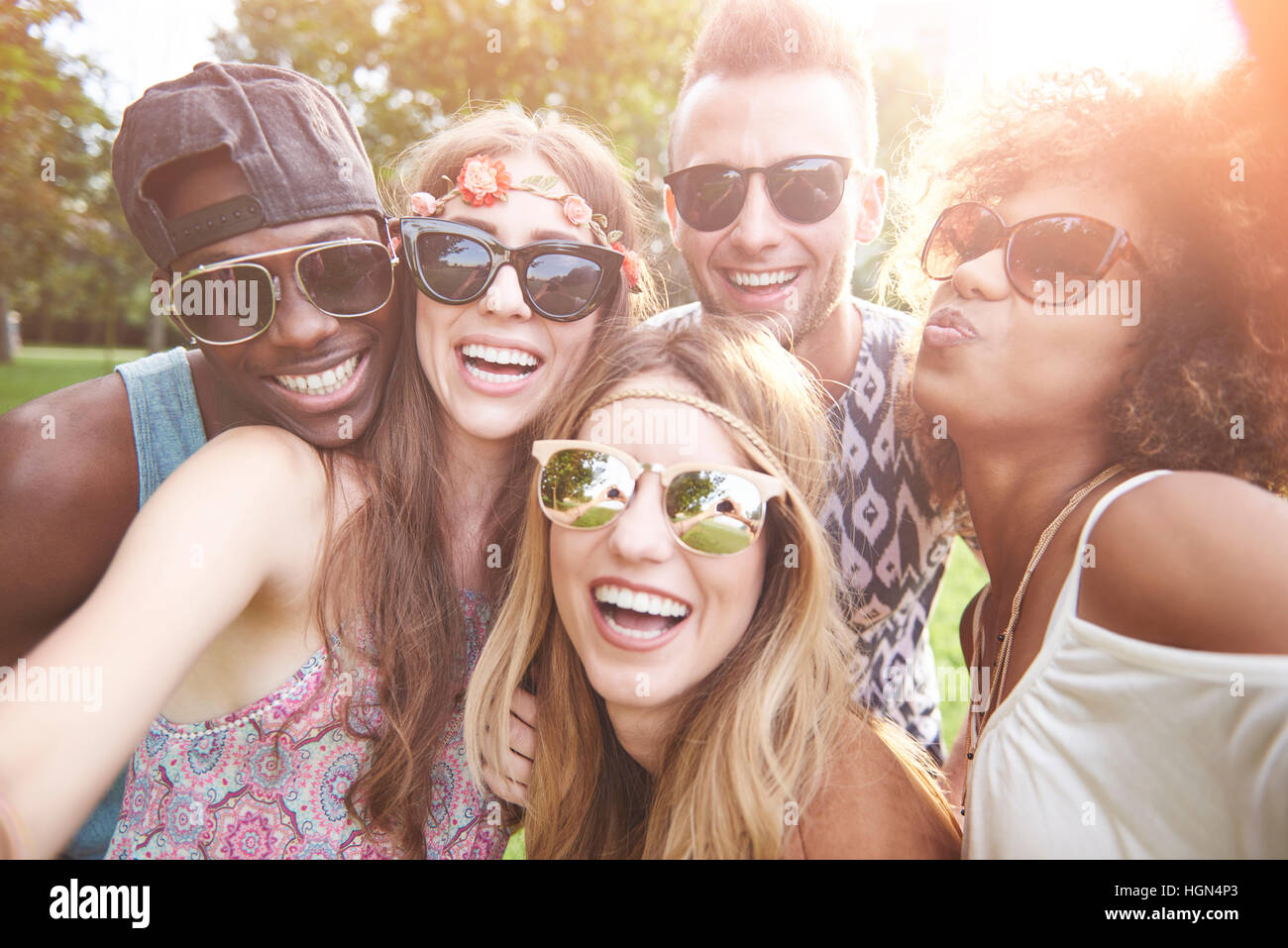 Selfie of five best friends Stock Photo - Alamy