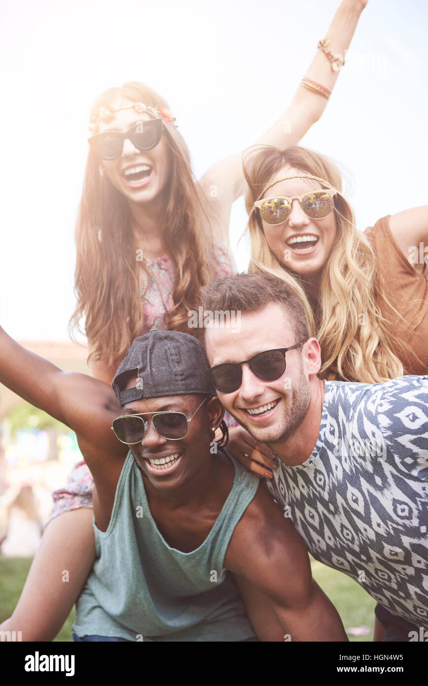 Party people having good time in festival Stock Photo - Alamy