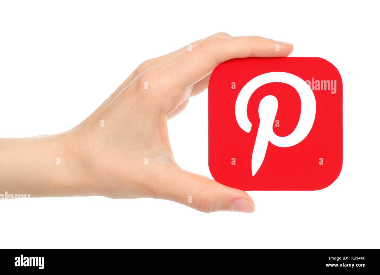 Pinterest logo icon on Cut Out Stock Images & Pictures - Alamy
