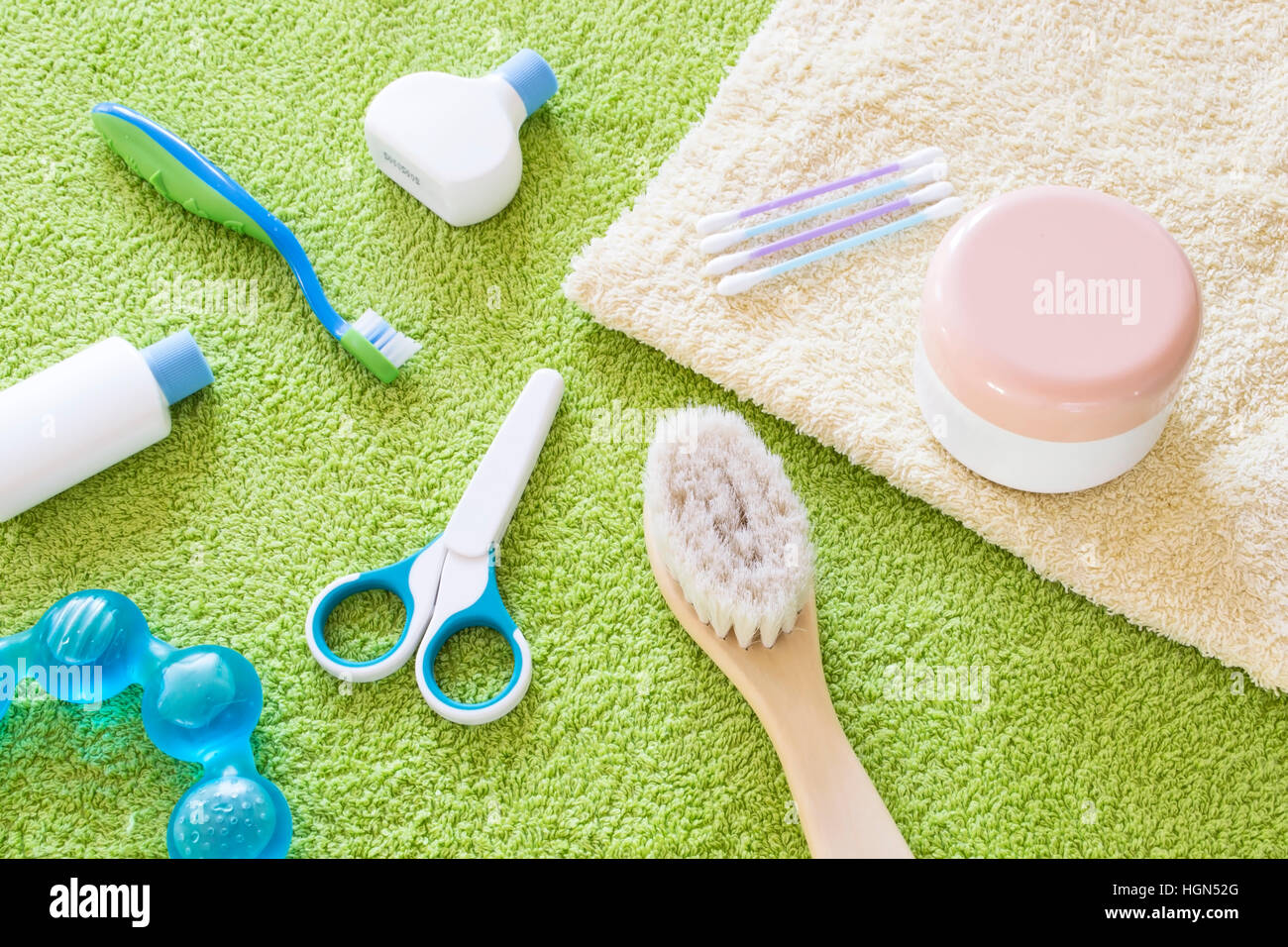 Baby accessories for bathroom Stock Photo - Alamy
