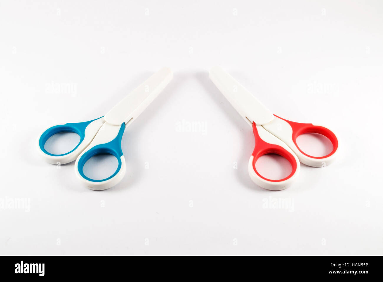 Baby scissors on white background Stock Photo - Alamy