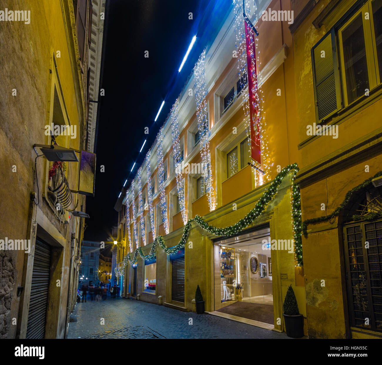 Ancient buildings in street of Rome Stock Photo - Alamy