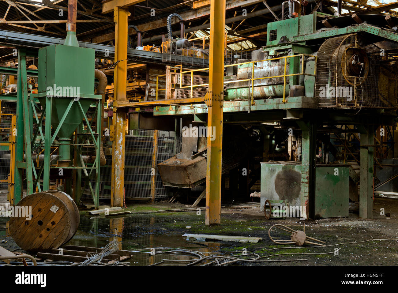 Large brick making machines still remain within Clock House Brickworks ...