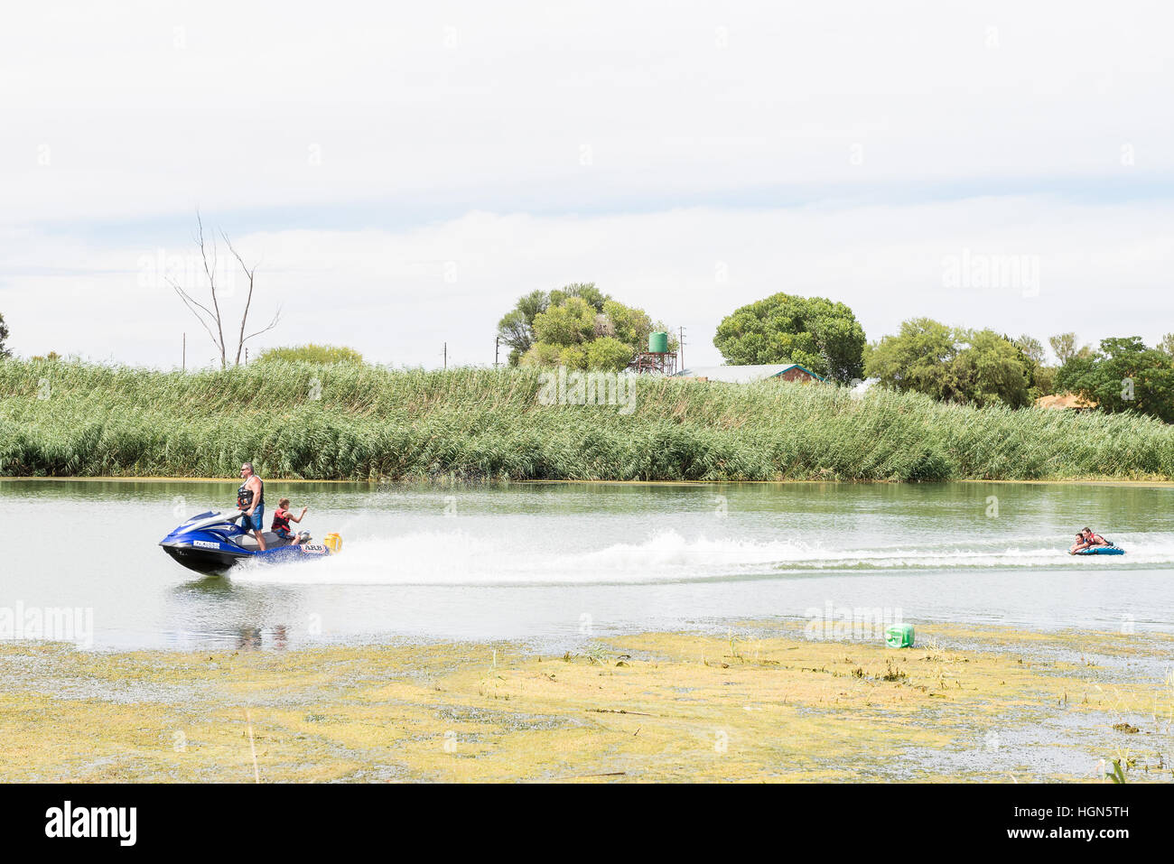 RITCHIE, SOUTH AFRICA - DECEMBER 24, 2016: Unidentified people on a ...