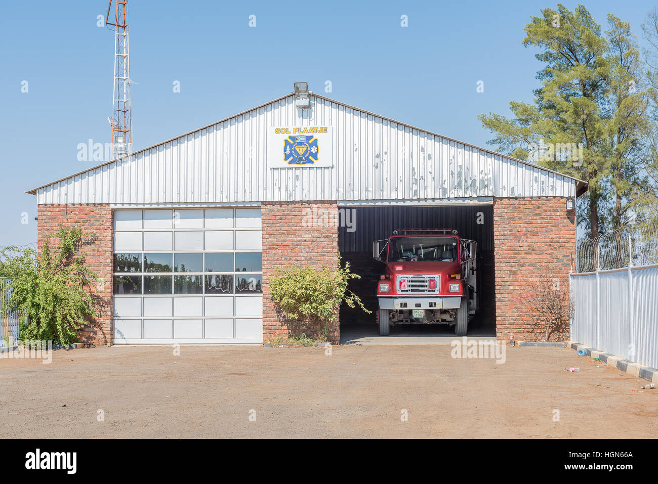 RITCHIE, SOUTH AFRICA - DECEMBER 30, 2016: The fire station in Ritchie ...