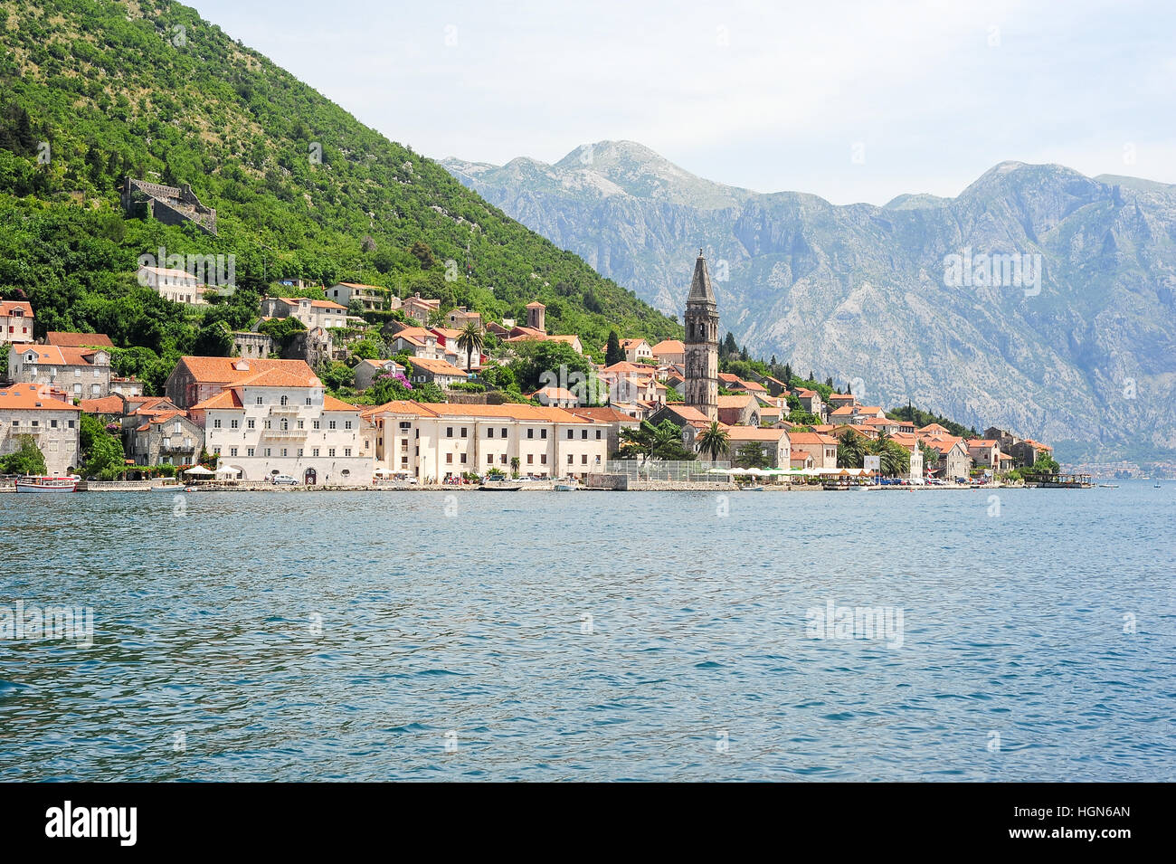 Perast, Montenegro - 24 June 2014: Village of Perast on the bay of ...