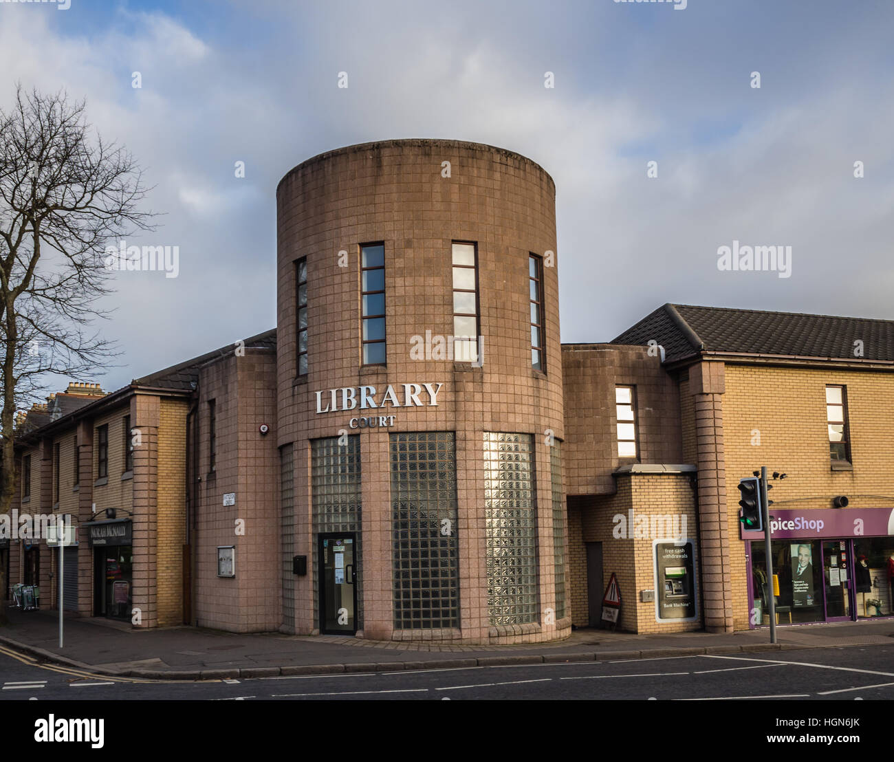 Library Court in Ballyhackamore Stock Photo - Alamy