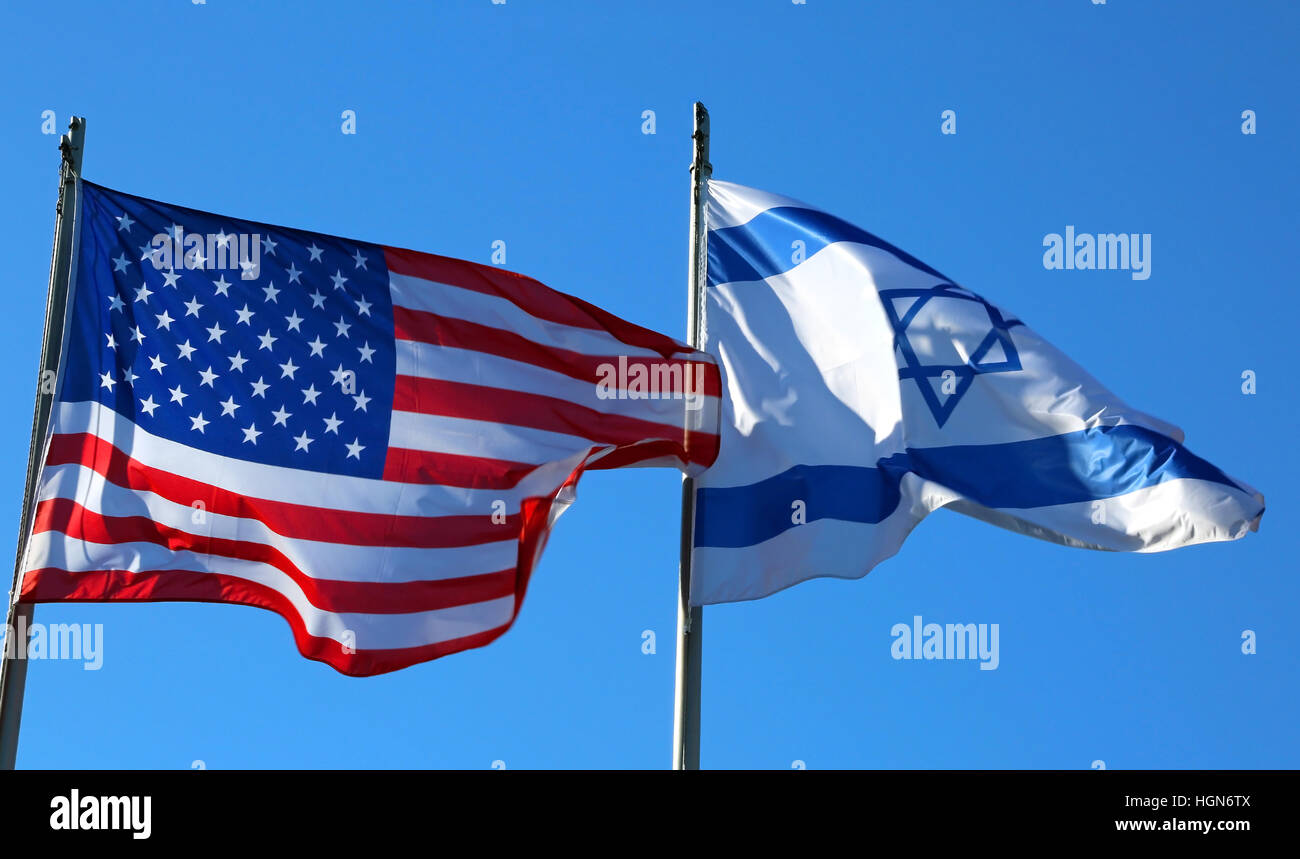 American israeli flag hi-res stock photography and images - Alamy