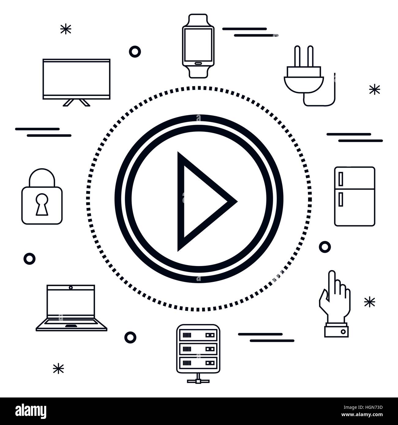 internet of things icons vector illustration design Stock Vector Image ...