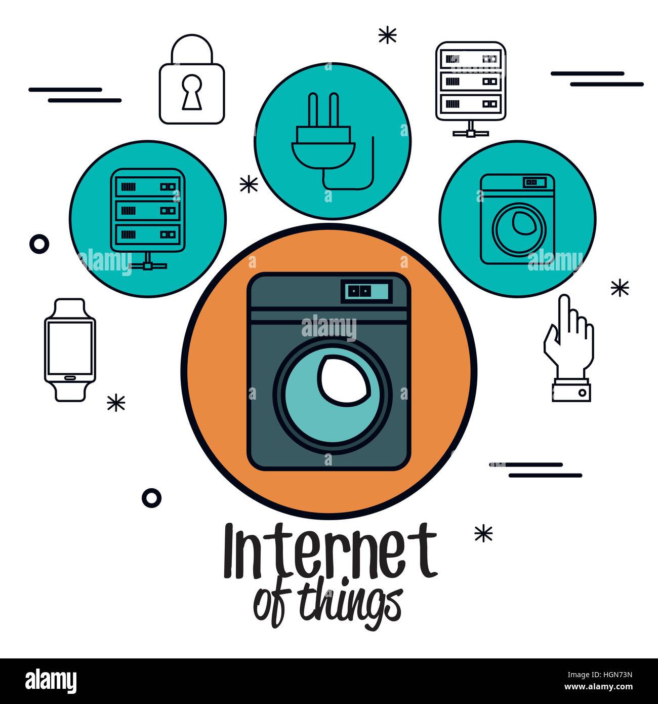 internet of things icons vector illustration design Stock Vector Image ...