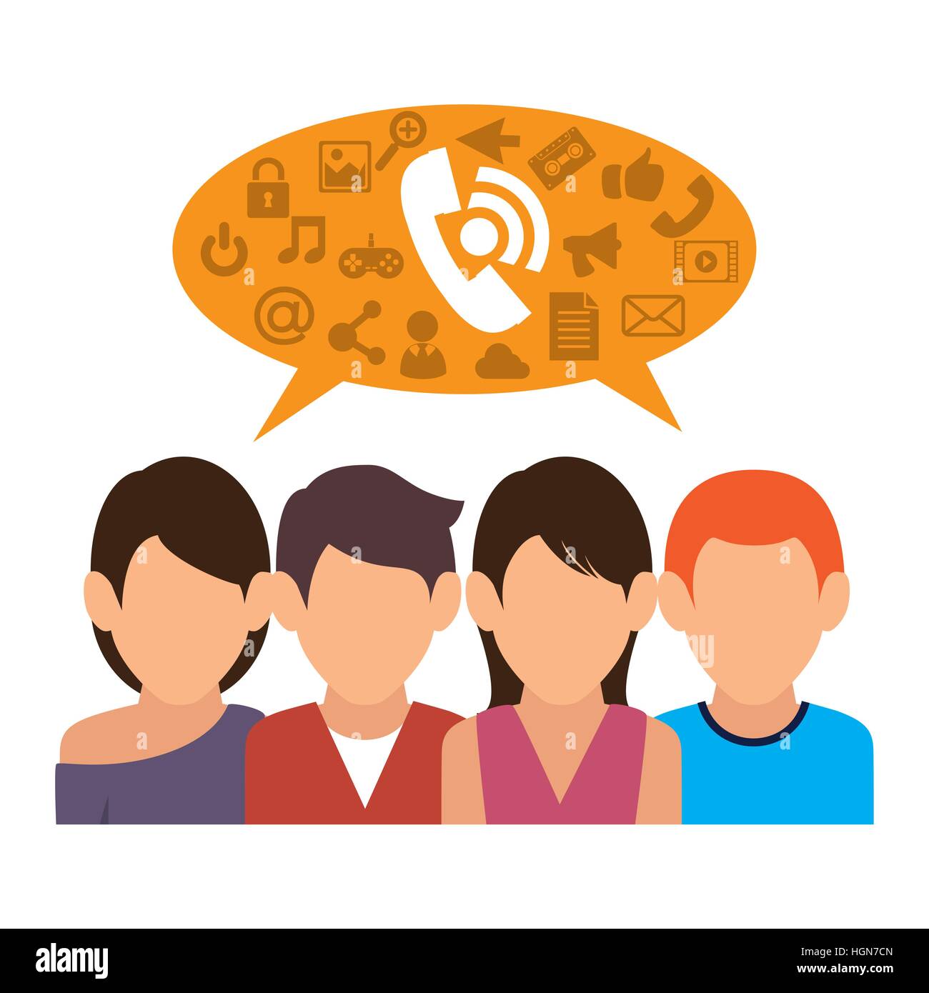 People communicating concept icon vector illustration design Stock ...