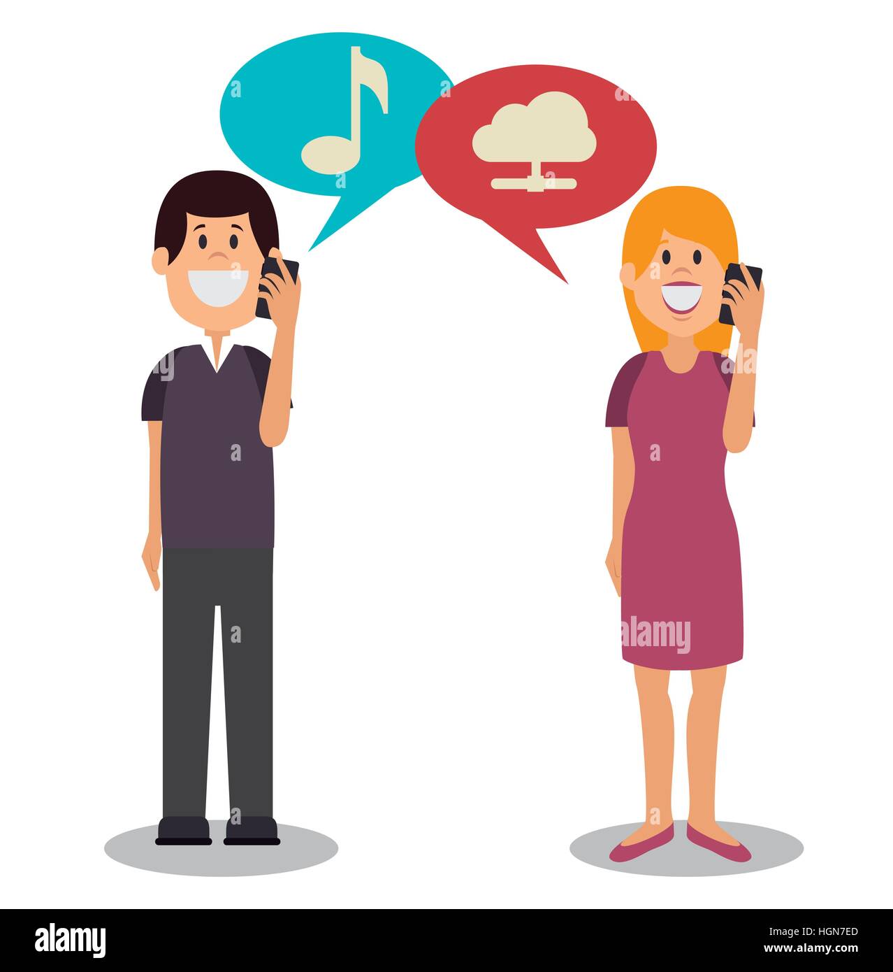 People communicating concept icon vector illustration design Stock ...