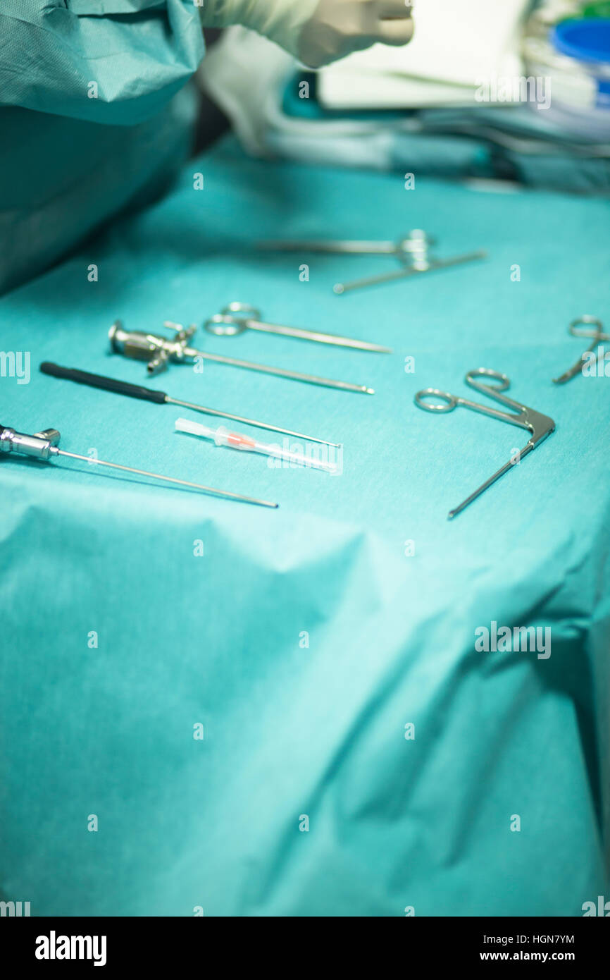 Surgery instrumentation in emergency room operating theater operation ...
