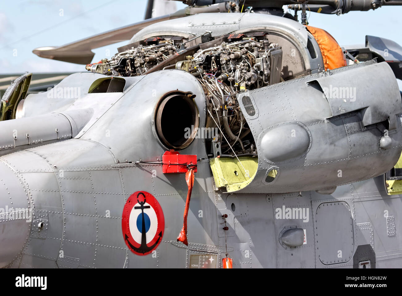 A French Navy/ Aeronavale Lynx HAS.4 Helicopter at the RNAS Yeovilton ...