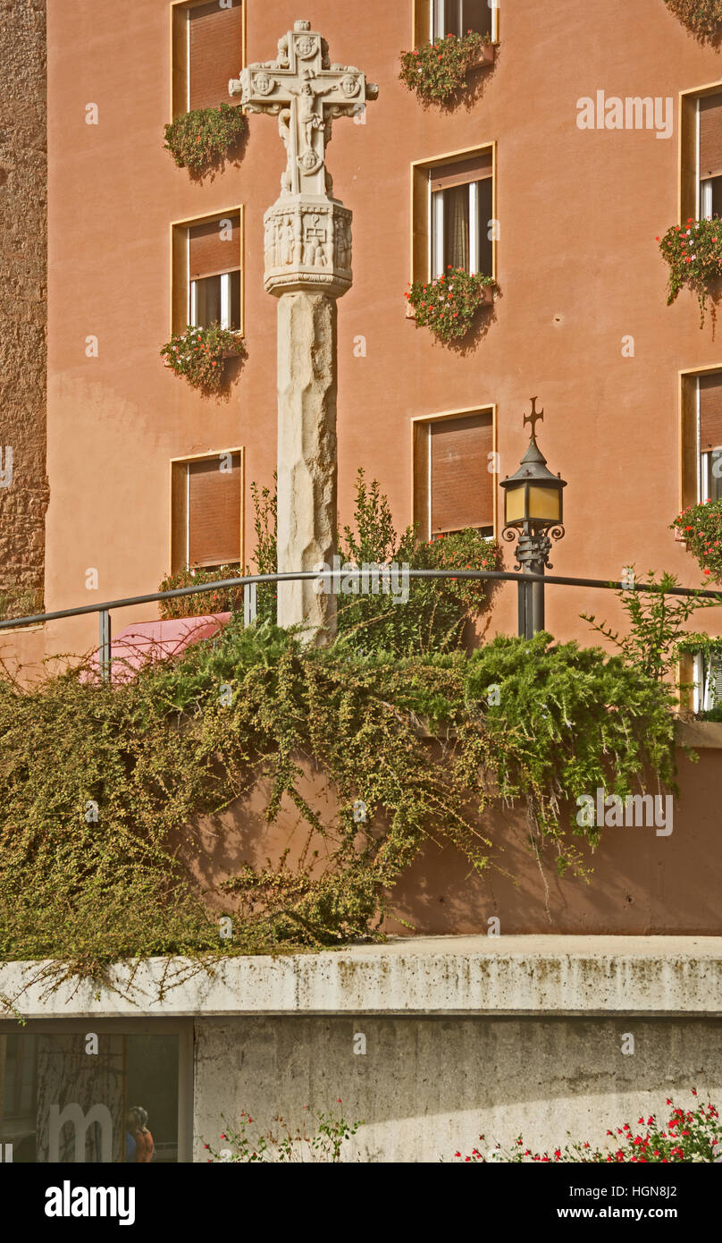 Montserrat Monastery, Cross, Abbey Santa Maria, Royal Basilica, Spain ...