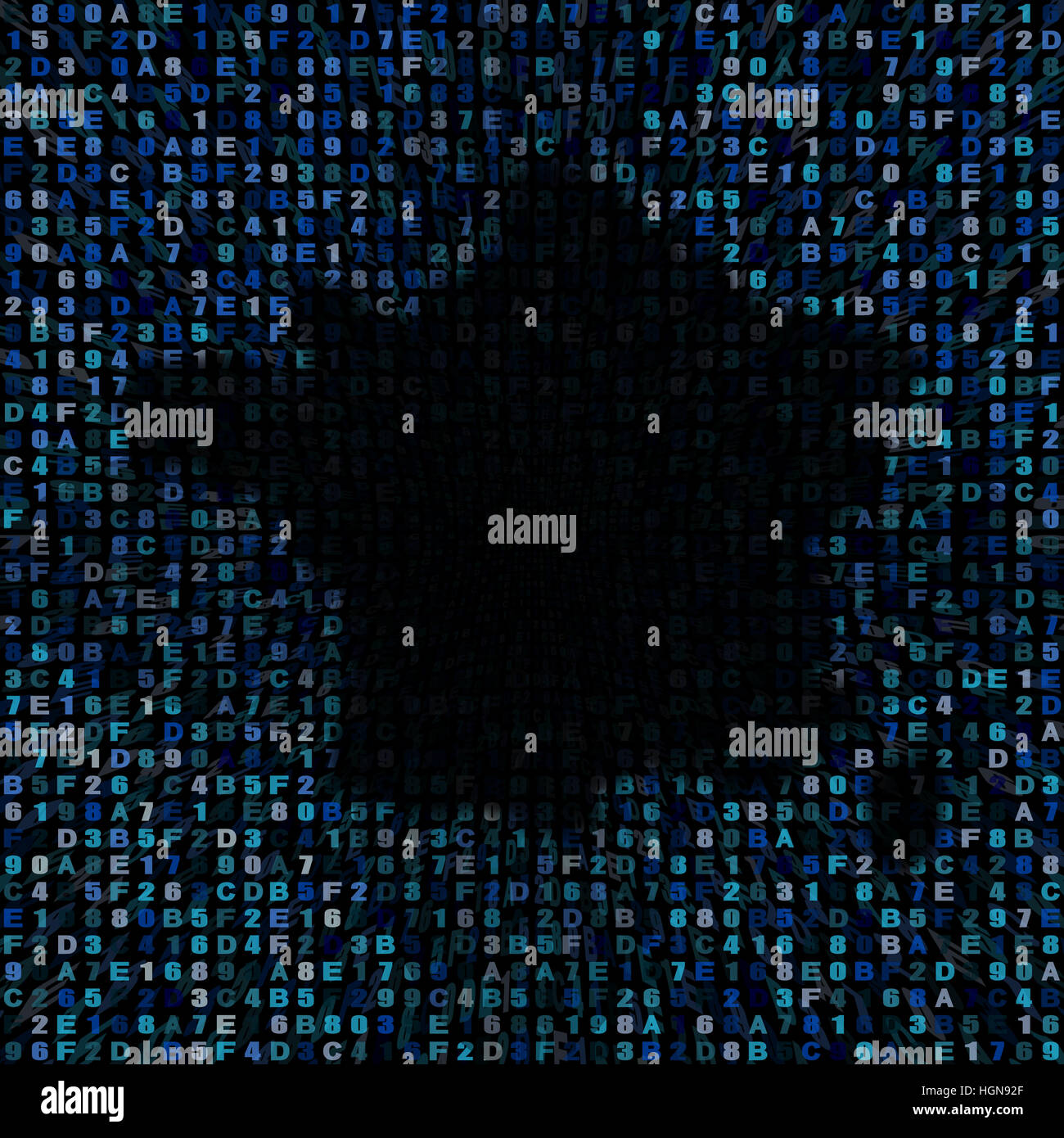 France map on hex code illustration Stock Photo - Alamy