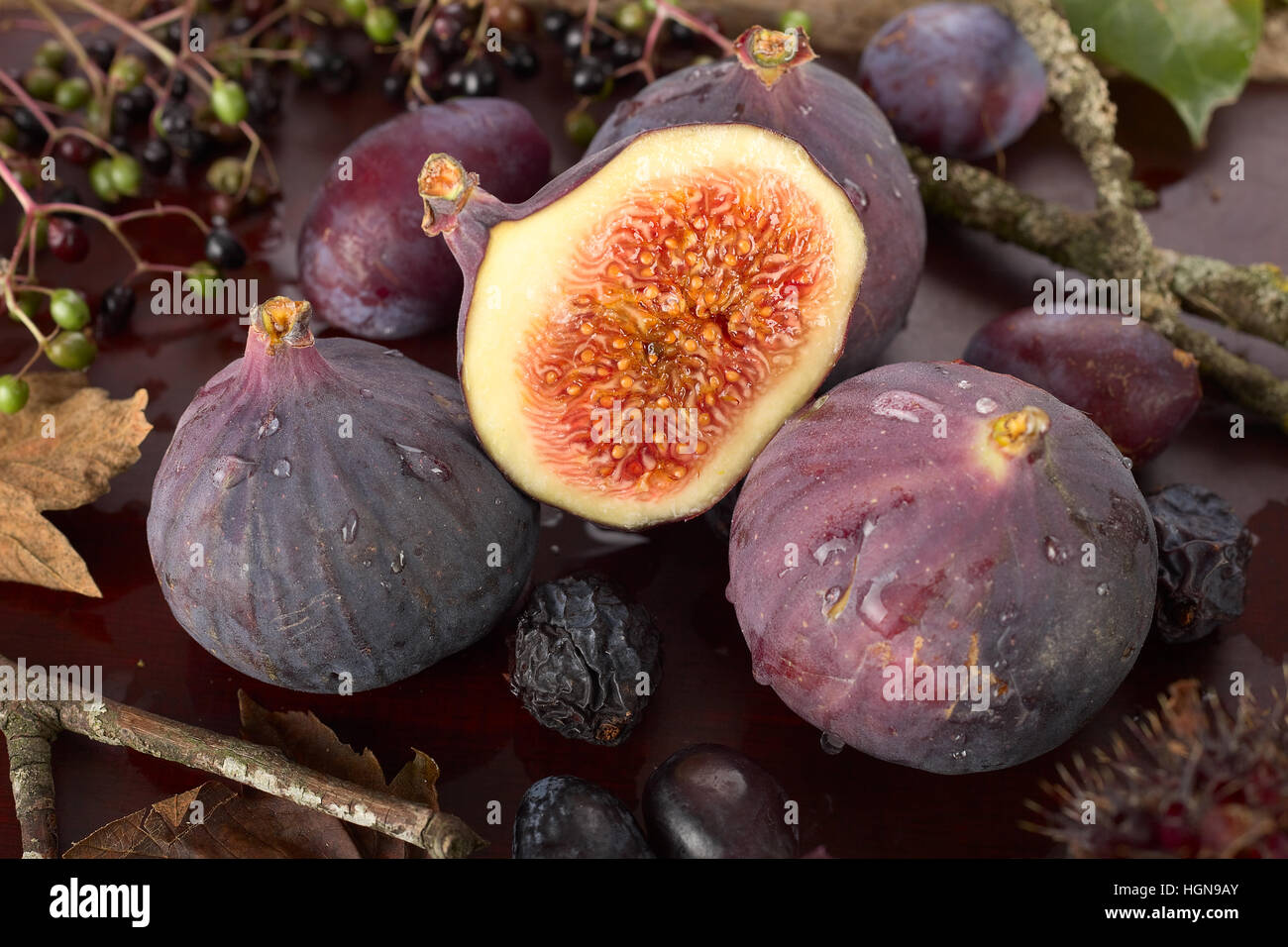 Fig and autumn fruits Stock Photo - Alamy