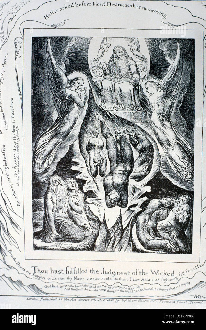 Illustration Of The Day Of Judgement By William Blake Stock Photo - Alamy