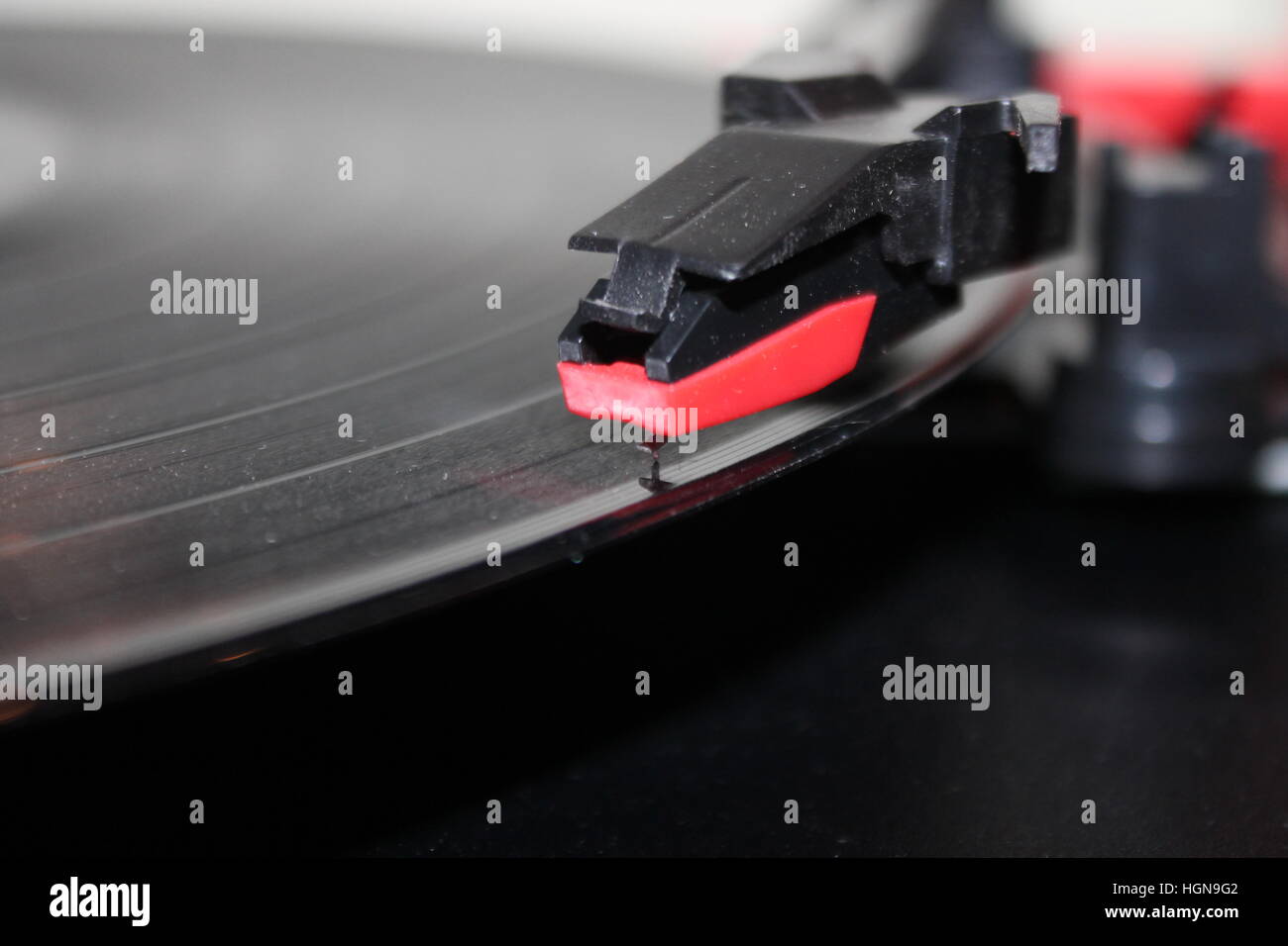 vinyl record needle being played on record player stock photo, stock ...