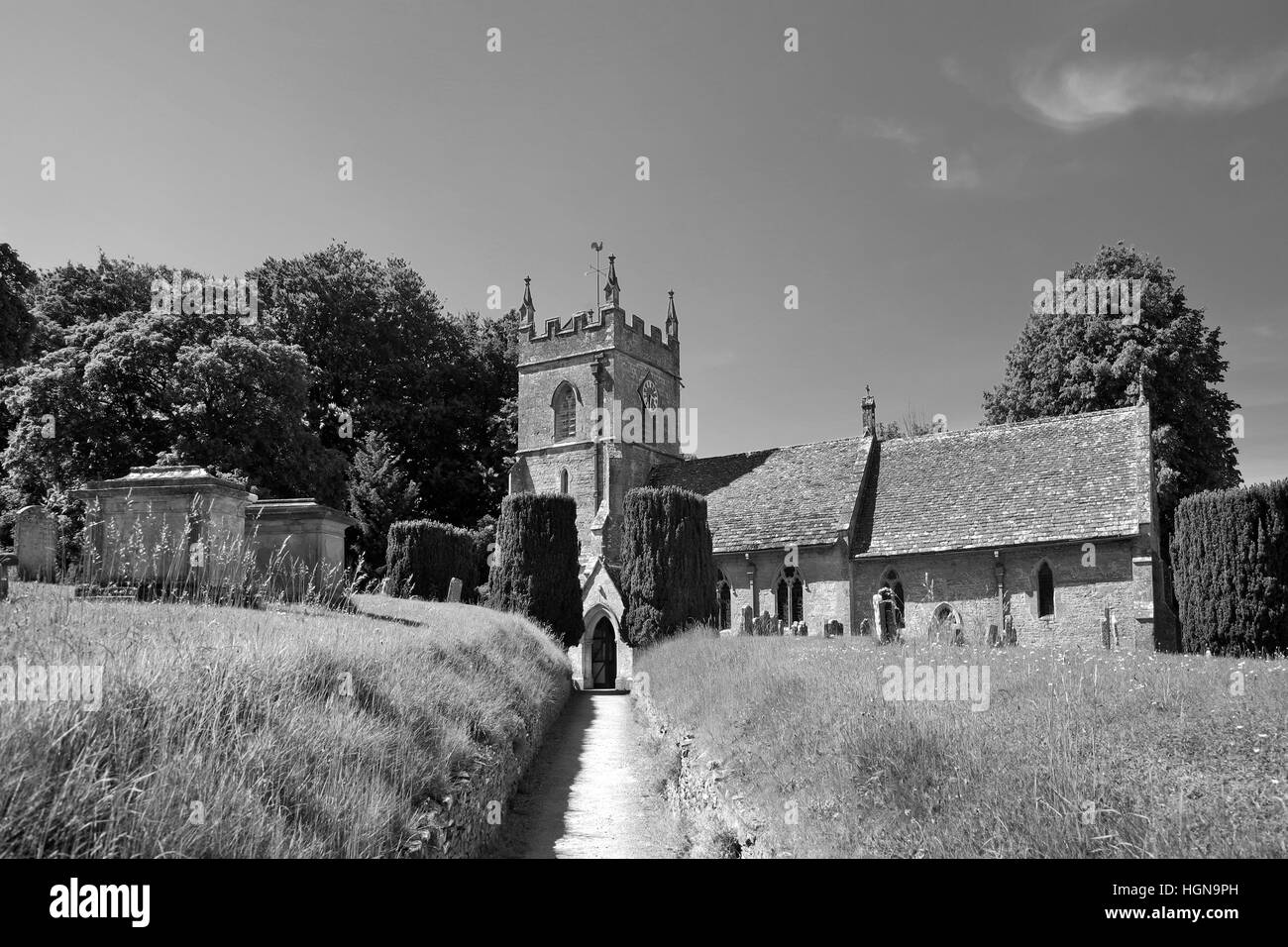 St Peters Church Upper Slaughter Oxfordshire Cotswolds Stock Photo - Alamy