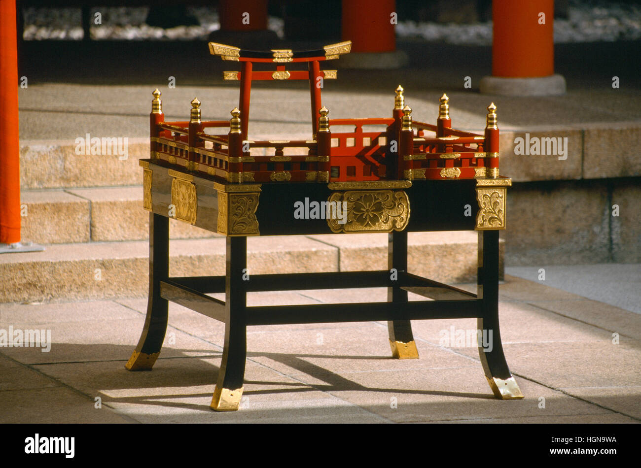 incense table ikuta shrine kobe japan Stock Photo - Alamy