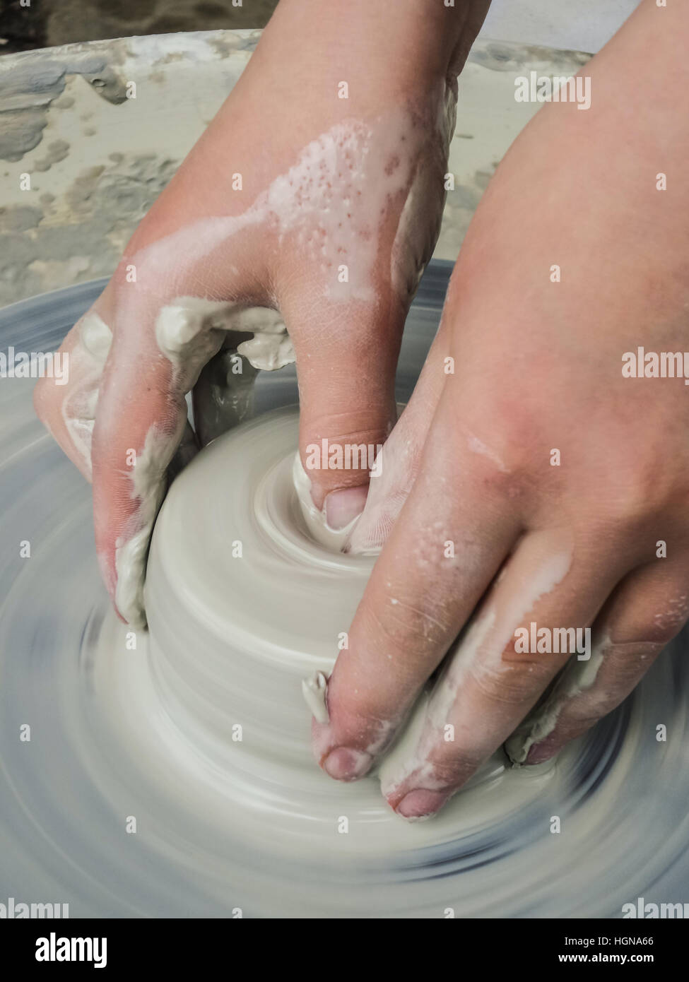 Pottery is handmade Stock Photo - Alamy