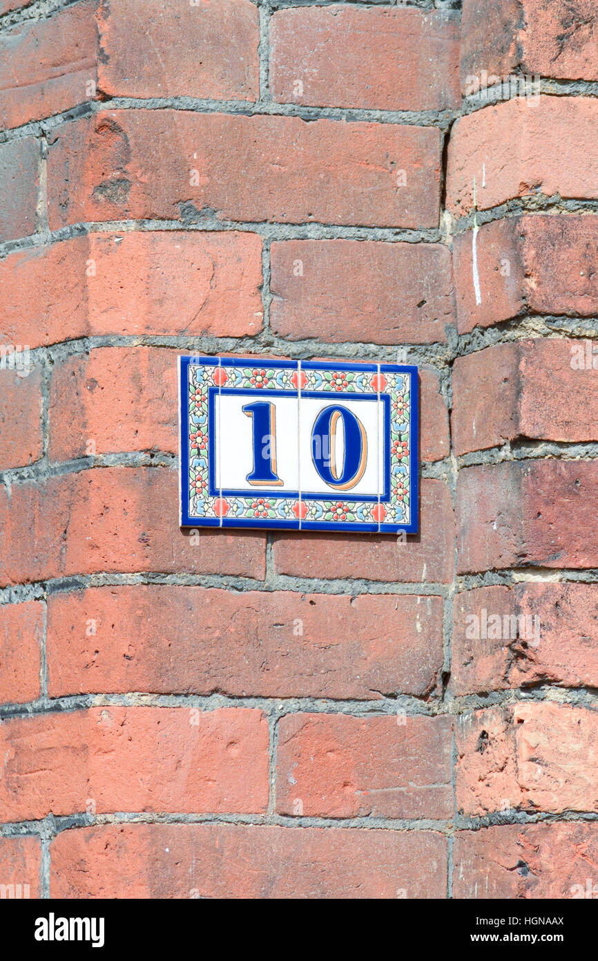 House Number 10 Sign On Wall Stock Photo Alamy house-number-10-sign-on-wall-stock-photo-alamy
